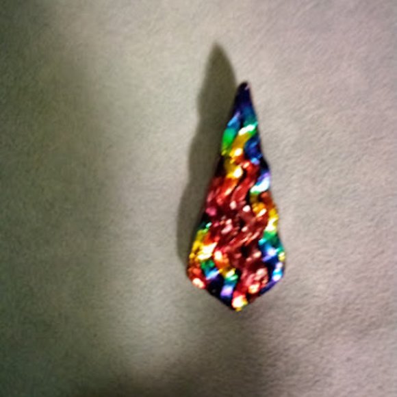 Jewelry | Dichroic Glass Squiggly Ribbon Pendant | Poshmark